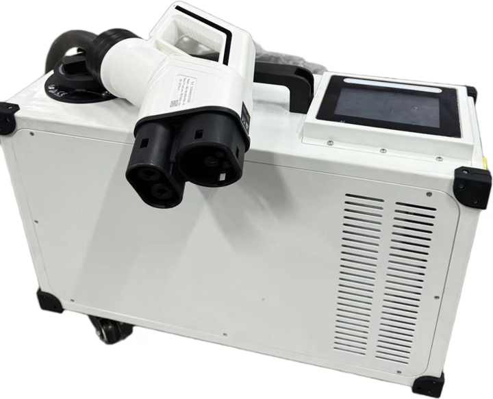 Mobile EV Charger DC Fast Portable EV Charging Station 20Kw GBT CCS2 Chademo with CEE Type 2 ...