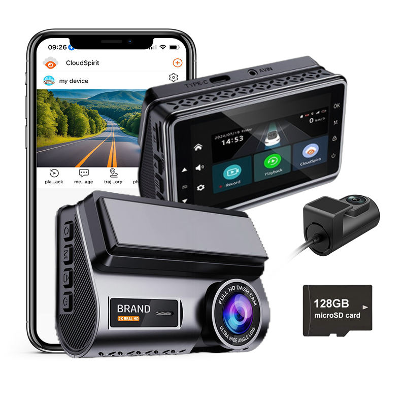 4G Dashcam for Cars with Sim Card 2K Front and Rear GPS Tracking WiFi ...