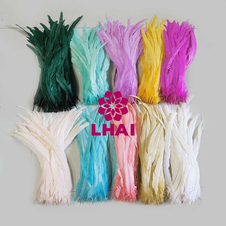 Carnival Decoration Dyed Colors Rooster Tail Feathers Coque Chicken ...
