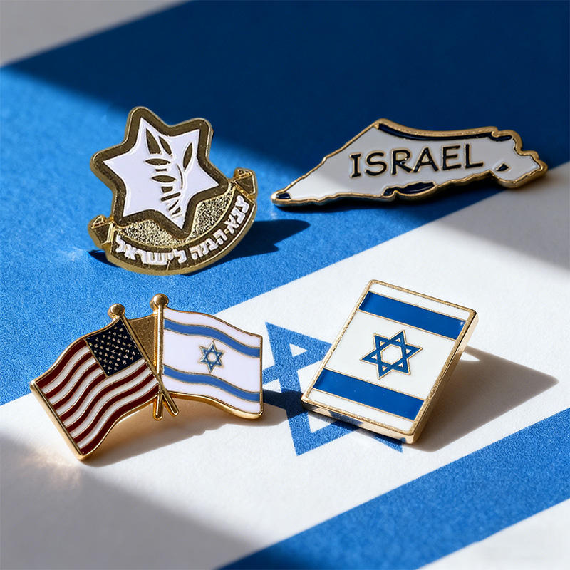 Stock Israel Enamel Lapel Pins Jewish Metal Phone Stickers Country ...