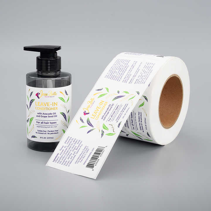 Custom Printed Roll Adhesive Gold Foil Labels for Cosmetics