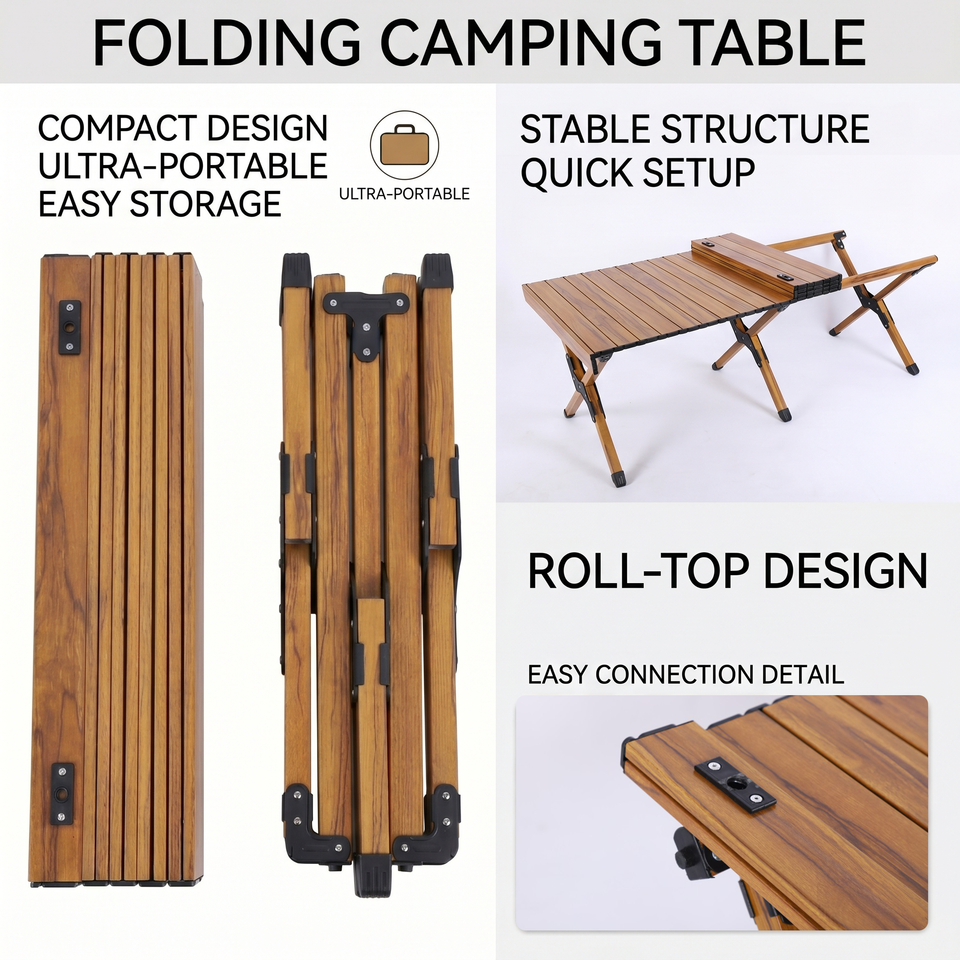 Premium Waterproof Outdoor Stable Wood Grain Roll up Aluminum Alloy ...