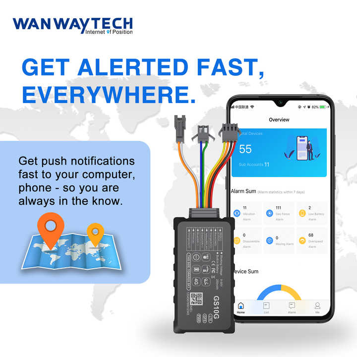 Wanwaytech 4G GPS Tracker - Efficient Fleet Locator