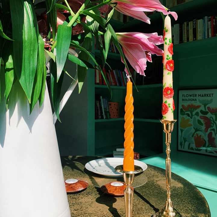 Soy Wax Paraffin Wax Swirl Candle Spell Colored Candle Stick Twisted ...