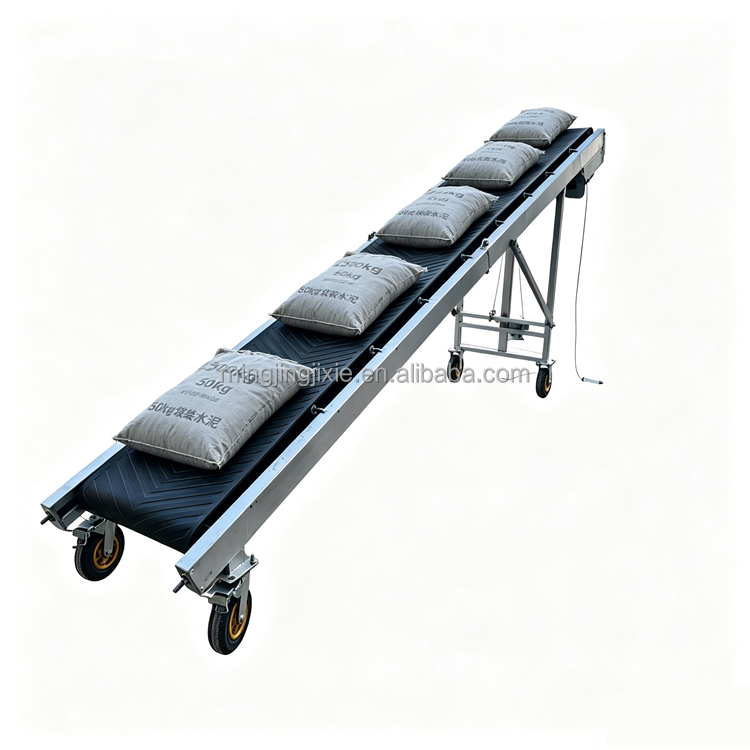 Portable Belt Conveyor to Load Cement Fertilizer Grain Bags Mobile Bag ...