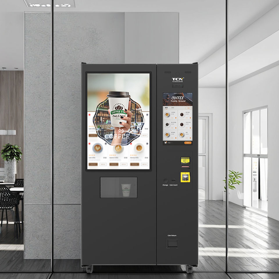TCN Hot and Ice Commercial Coffee Robot Fully Automatic Vending Machine ...