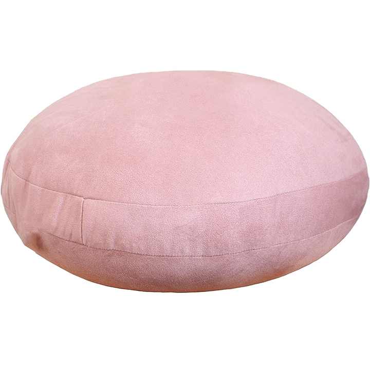 1355 Pink Round Throw Pillows Polyester Filling Super Soft Elastic ...