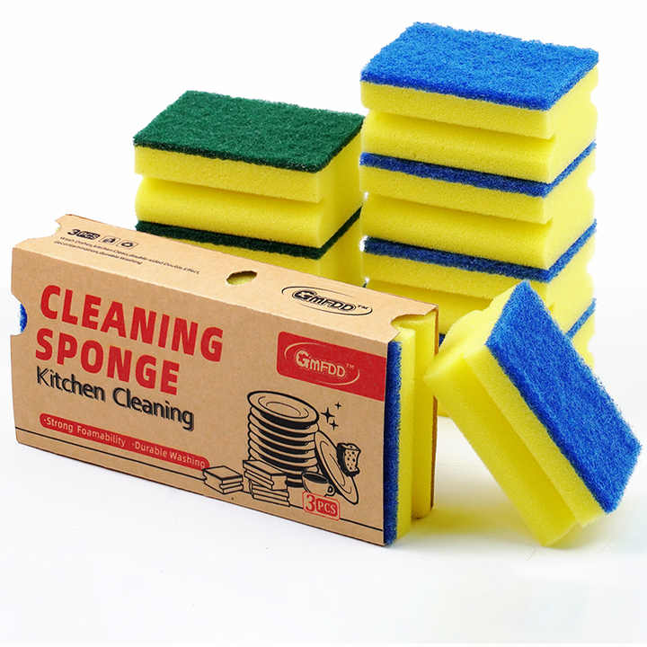 High-Density Kitchen Dish Scouring Pad Scrubber Cleaning Sponge with ...