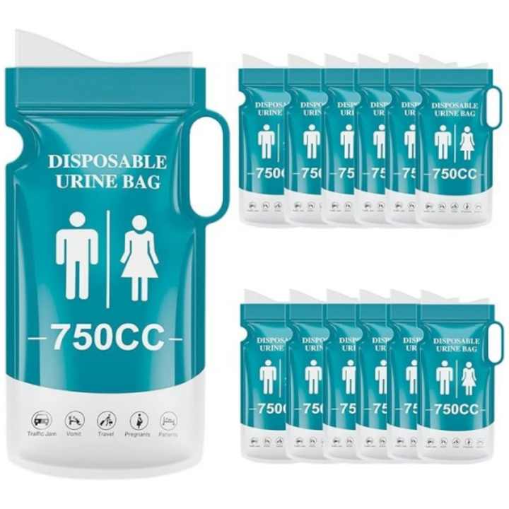 Disposable 750ml Emergency Urine Bag Portable Pee Bag for Outdoor ...