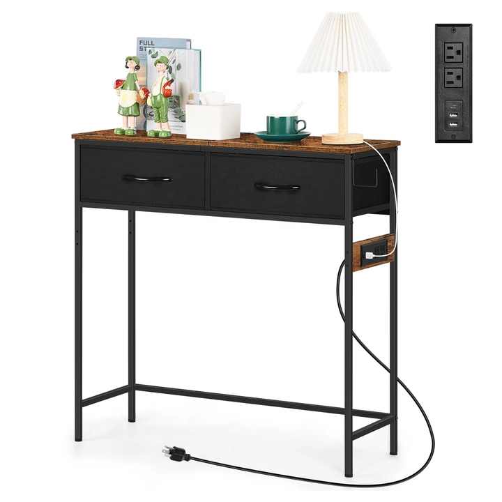 Hight Quality console Table with Power Outlet Entryway Table ...