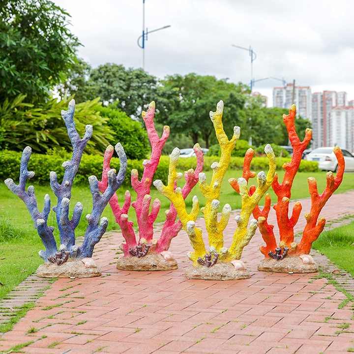 Life Size Colorful Coral Statue - Perfect for Entertainment Parks