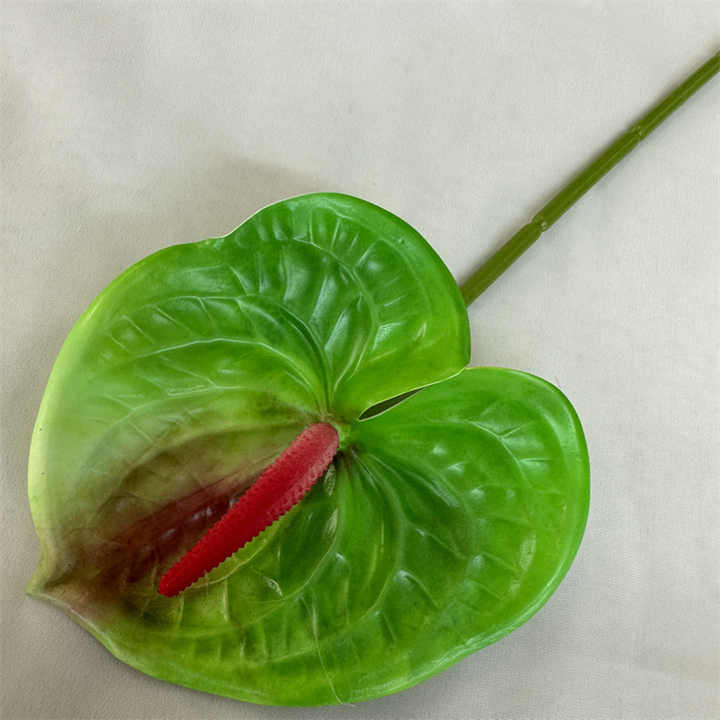 FL-212 Real Touch Anthurium Leaves Artificial Anthurium Flower Plants for Wedding Home Christmas ...