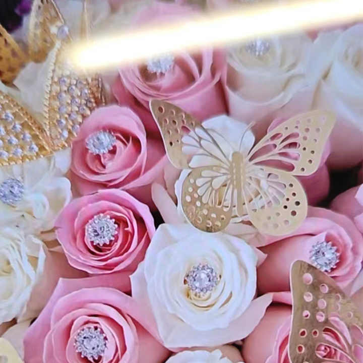 Alloy Crystal Pin Acrylic Bouquet Decoration Needle Crystal Head Sewing ...
