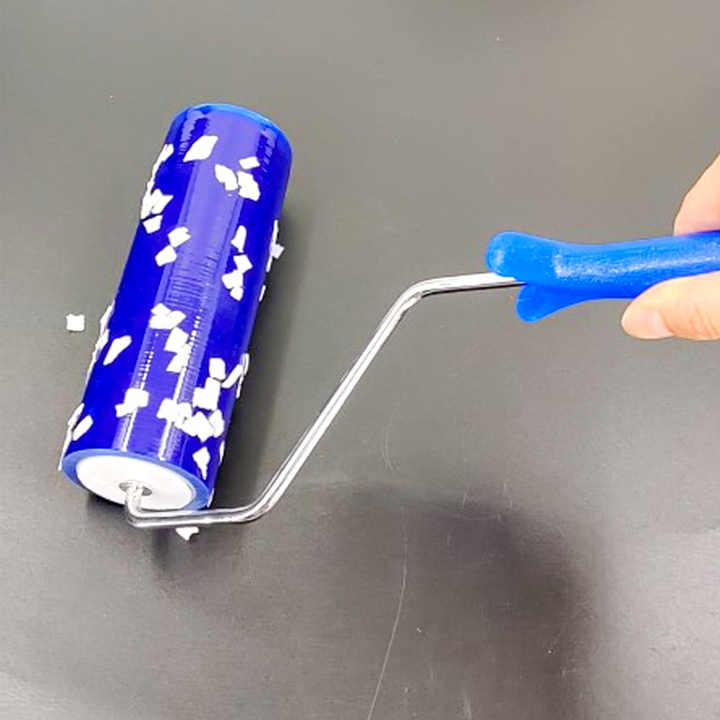 12-Inch Blue Cleanroom Silicone Sticky Lint Roller Reusable Manual PCB ...