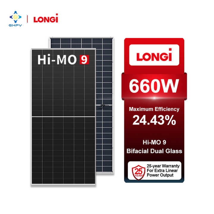 Longi Himo 9 660w Solar Panels - Monocrystalline Efficiency