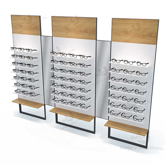 Optical Shop Interior Display Showcase Table with LED Light