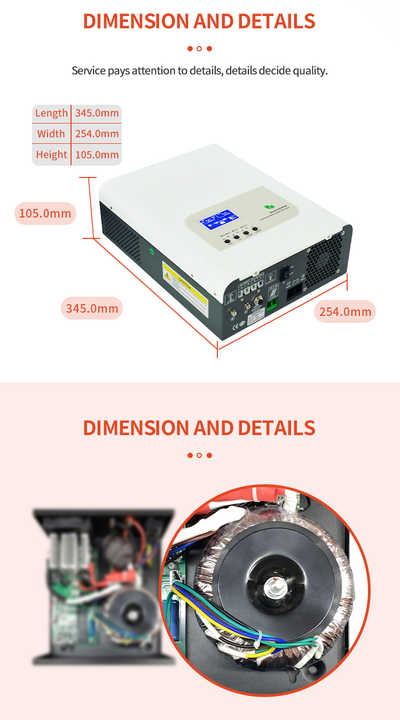 1.5KVA 2KVA 12VDC 1200W Pure Sine Wave Power Inverter with UPS and AVR ...