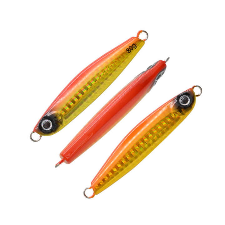 Professional Shore Jigging Lure Metal Jig 40g 60g 80g, Fast Sinking Saltwater Bait Factory Price ...