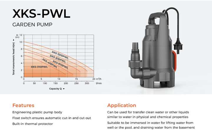 LEO Garden Float Switch Domestic 220-240 Volt Pump