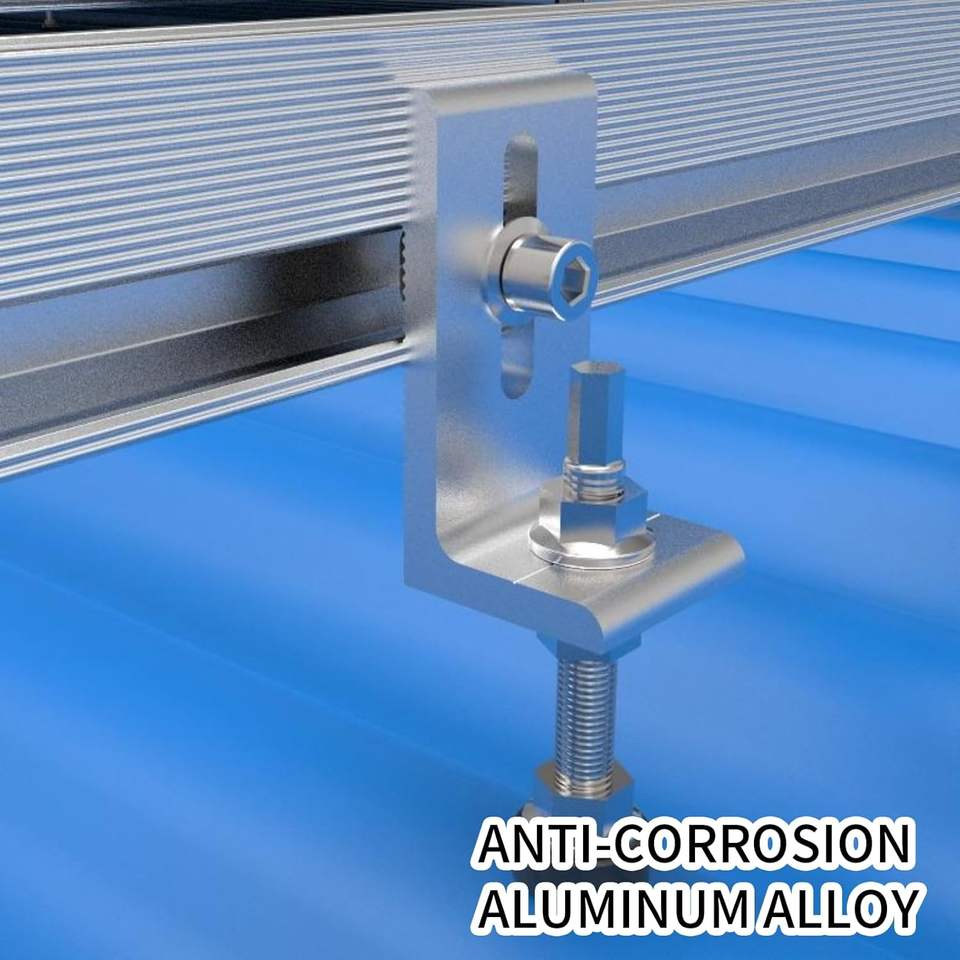 Aluminum L Feet Solar Panel Bracket Aluminum 6005-T5 Anodized Mounting ...