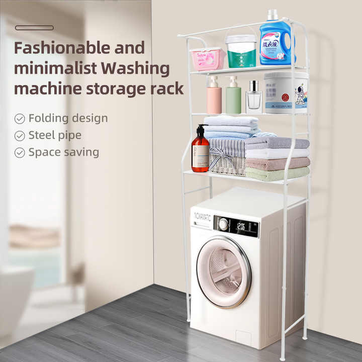 Custom Bathroom Floor Toilet Rack Washing Machine Storage Rack Towel ...