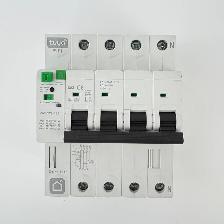 Tuya Wifi Smart Home Circuit Breaker Mcb Wifi Circuit Breaker 2-phase ...