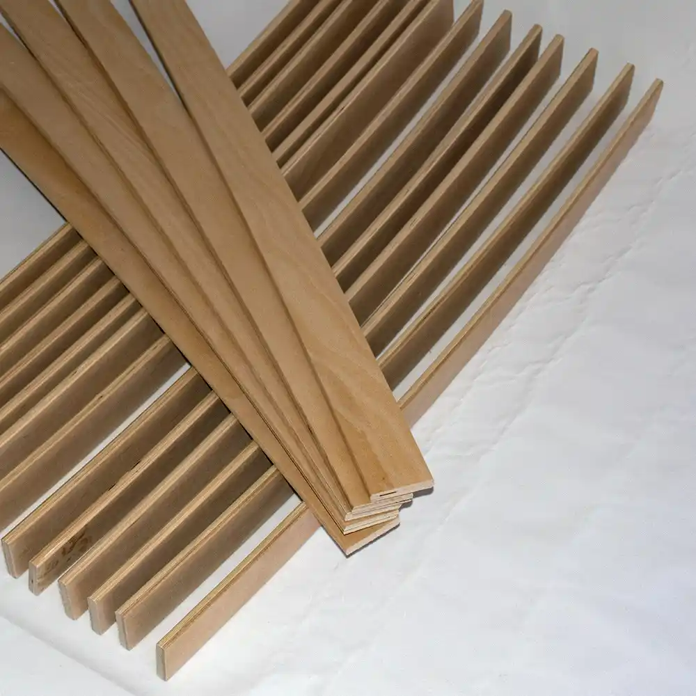 Curved Wooden Slats - Chair with Eco-Friendly Design