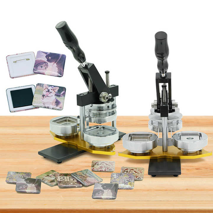 Custom DIY Fridge Magnet Button Maker - 50x50 PVC Magnetic