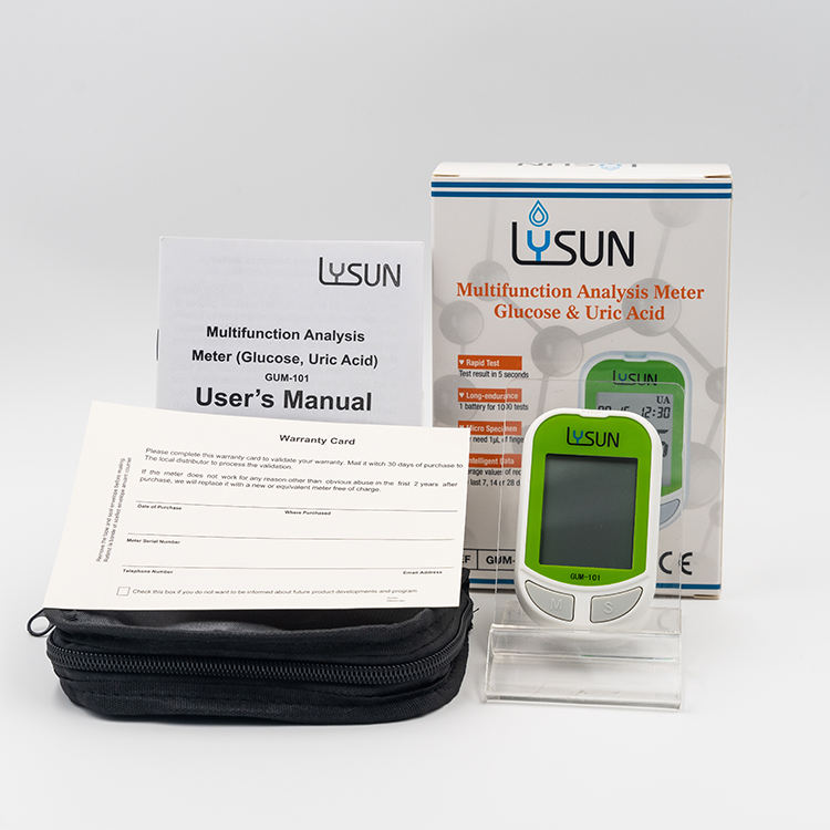 LYSUN GUM-101 Metro Ng Glucose Sa Dugo Uric Acid Pengukur Glukosa Darah ...