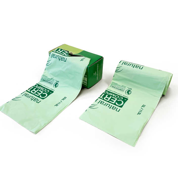 Certified Custom Pla 100% Biodegradable Compostable Cornstarch Plastic Trash Bags Green ...