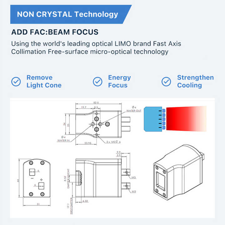 AI Analysis Hair Ice Non Crystal Diode Laser System 4 Wavelength 755 ...