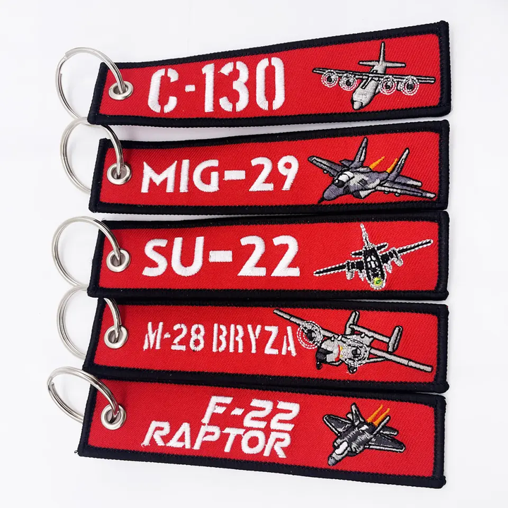 Hot Sale Personalized logo Embroidery Key Chain Cheap Fabric Key Ring ...