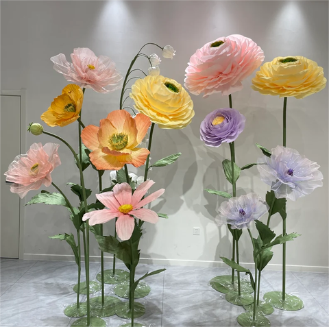 J-103 Wedding Stage Paper Flowers - Elegant Decor Solutions