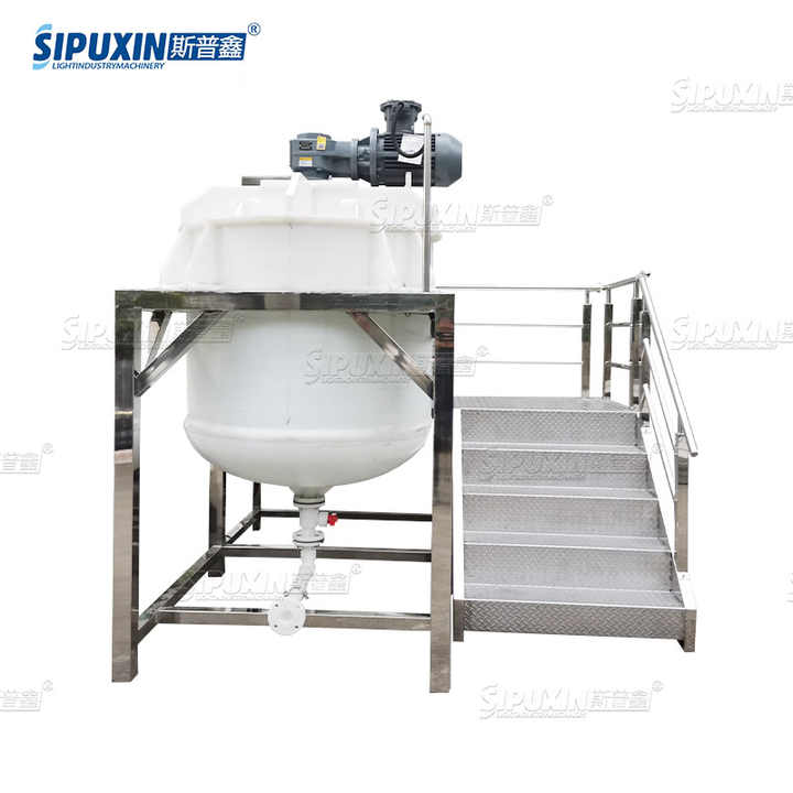 1000L Hot Sale Polypropylene Agitator Tank Plastic Chemical Mixer ...