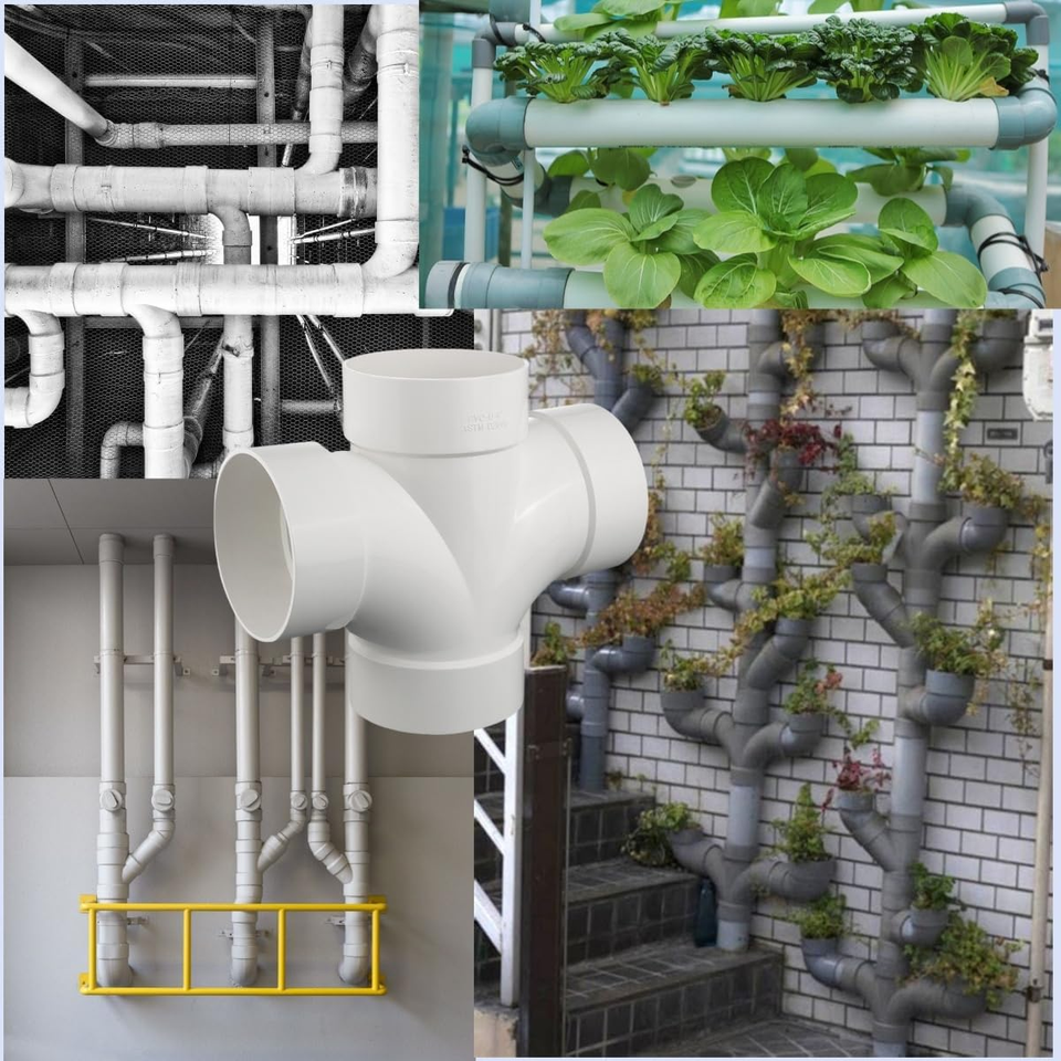 4 Inch PVC DWV Double Sanitary Tee Pipe Fitting for Sewer and ...