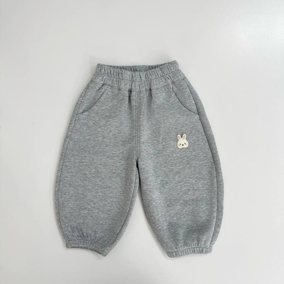Cute Rabbit Embroidery Cotton Toddler Girls Jogger Pants Soft ...