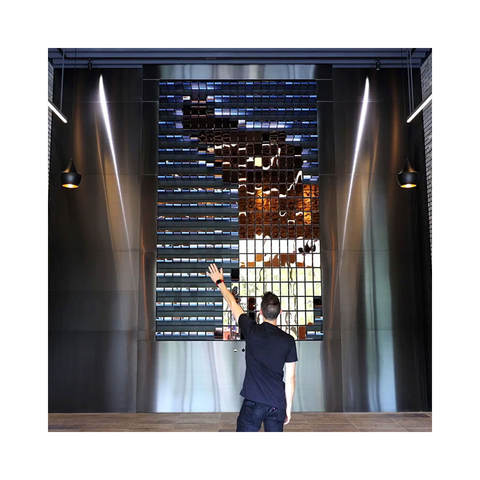 Mechanical Digital Interactive Modern Flip-Disc Kinetic Art Wall ...