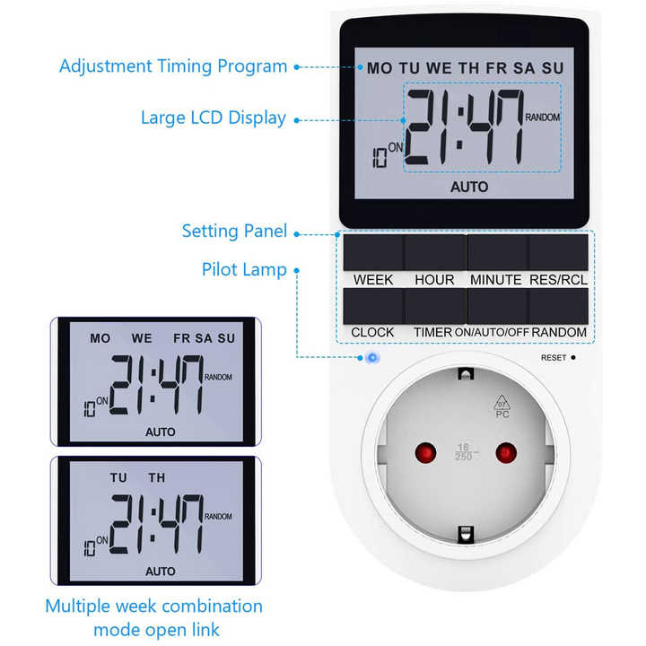 Smart Digital Light Timer Plug - Save Energy Efficiently