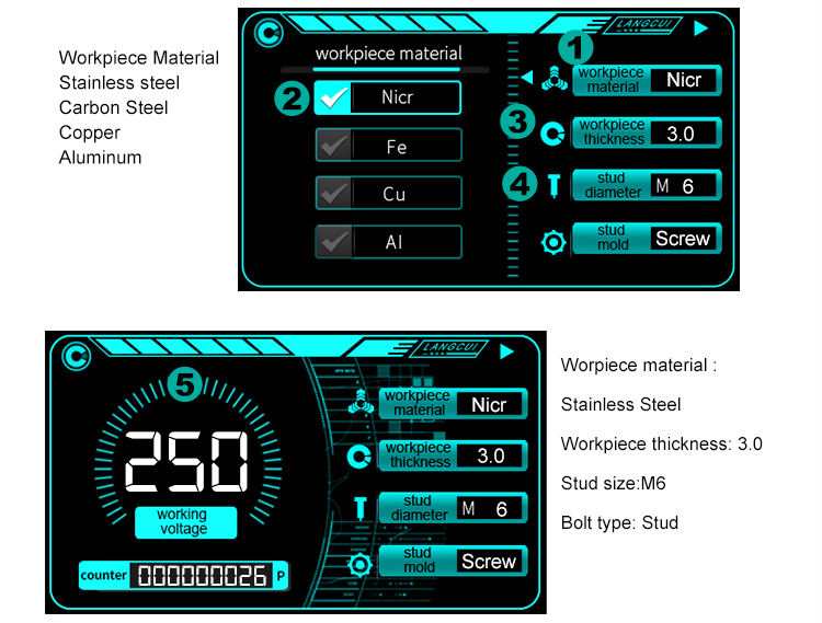 SW-2500 Capacitor Discharge Stud Welder Inverter Carbon Steel Stud ...