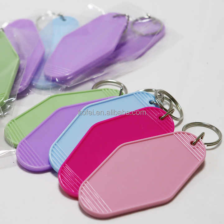 Kofei Custom Blank Hotel Key Chain Motel Key Tag Plastic Keychain Blank ...