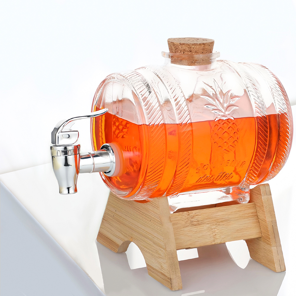 Barrel Glass with Tap - Perfect for Beverages & More