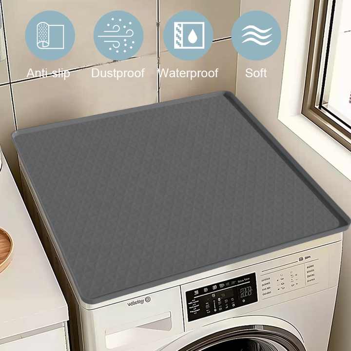 Washable Silicone Washer and Dryer Top Protector Mat Non-slip Silicone ...