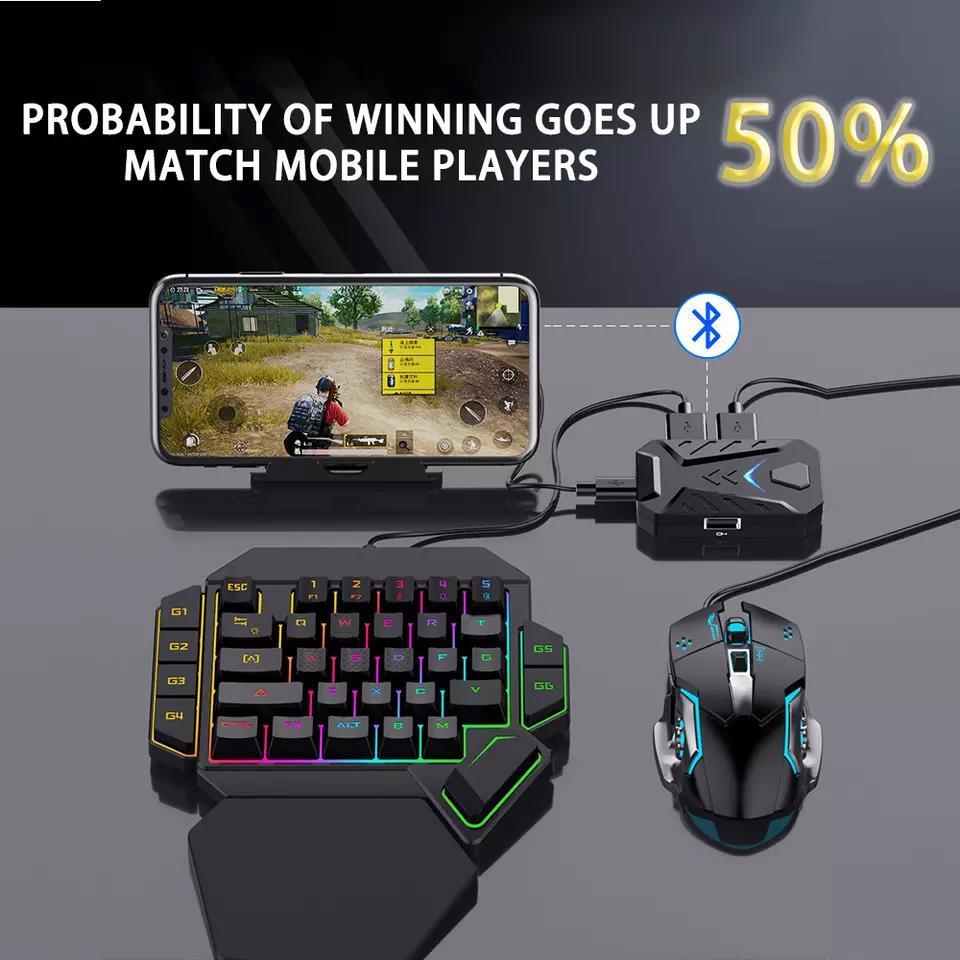 Left-handed keyboard, one-handed gaming keyboard and mouse combo. Left ...