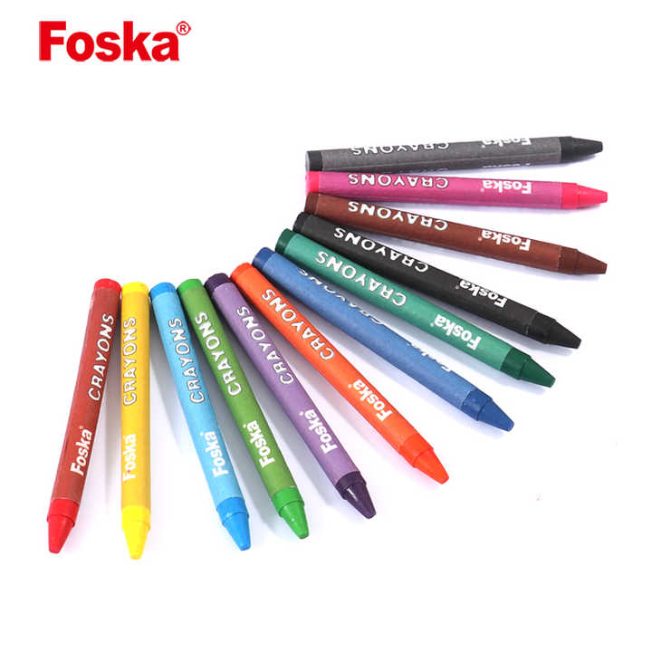 Foska High Quality Safety Non Toxic 12 Colors Kids Art Supplies Multi ...