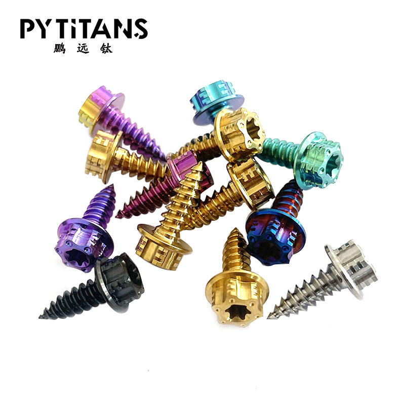 Factory Direct Sales Titanium Self-tapping Screws M5*15mm Flower-shaped ...