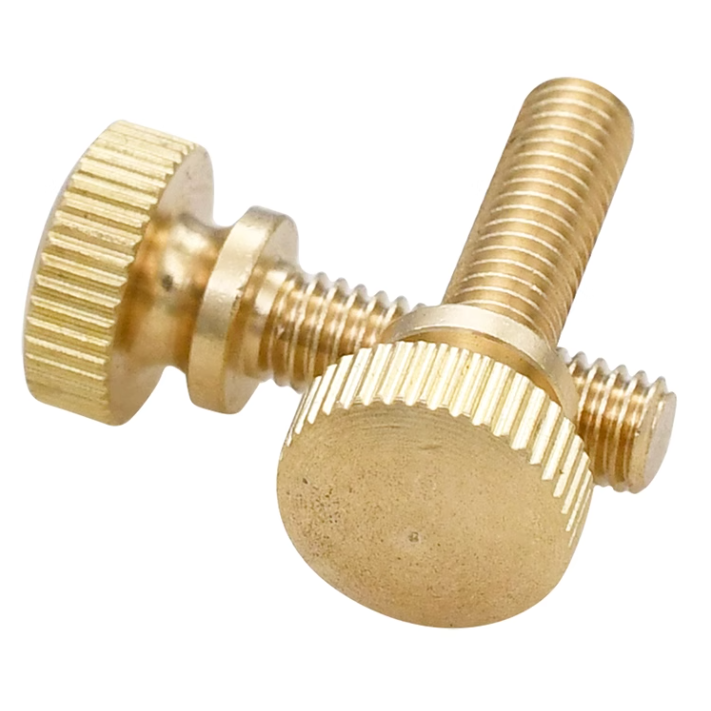 M3 - M10 Solid Brass Knurled Step Screw High Head Knurled Thumb Screw ...