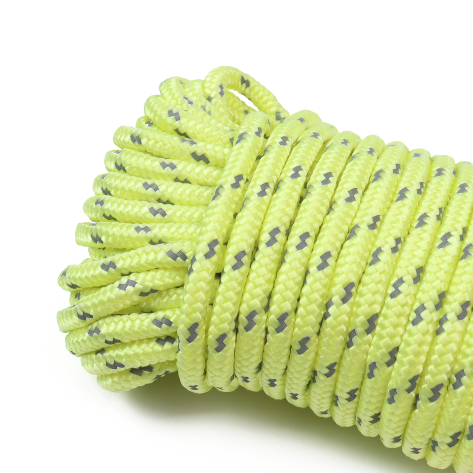 2mm - 20mm Reflective PP/PET Braided Rope for Outdoor Camping Tent Guy ...