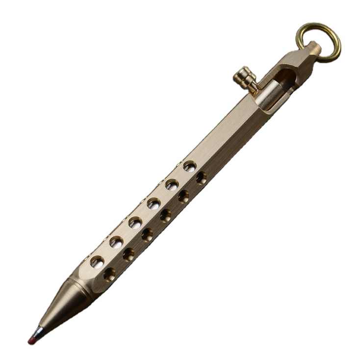 Vintage Solid Brass Hexagonal Shape Bolt Action Pen Bronze Brush ...