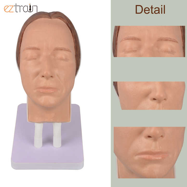 Realistic Female Facial Injection Manikin Head - Silicone Injection ...