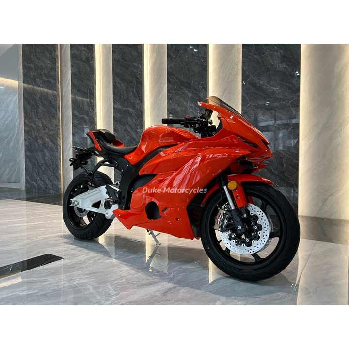 Latest R6 electric motorcycle with water cooling system 20kw belt motor ...